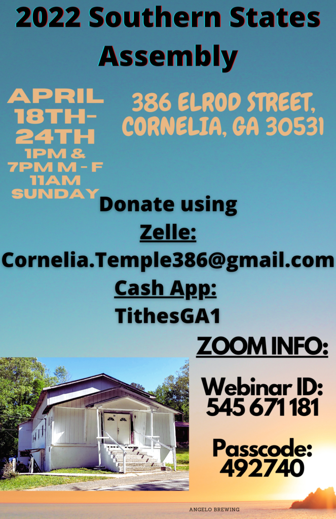 2022 Southern States Assembly flyer - SUPREME